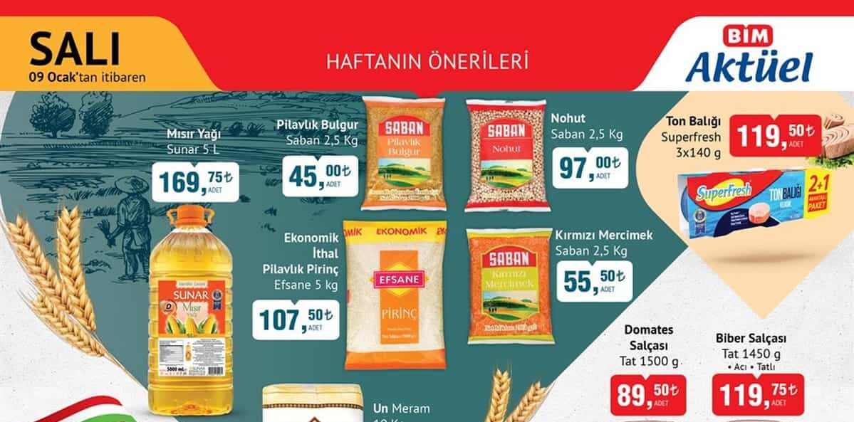 BİM 9 OCAK 2024 SALI KATALOĞU