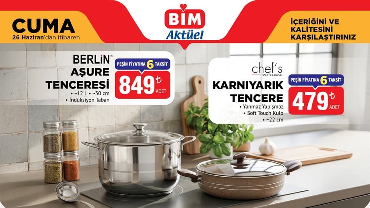 BİM 26 HAZİRAN 2026 AKTÜEL ÜRÜNLER KATALOĞU