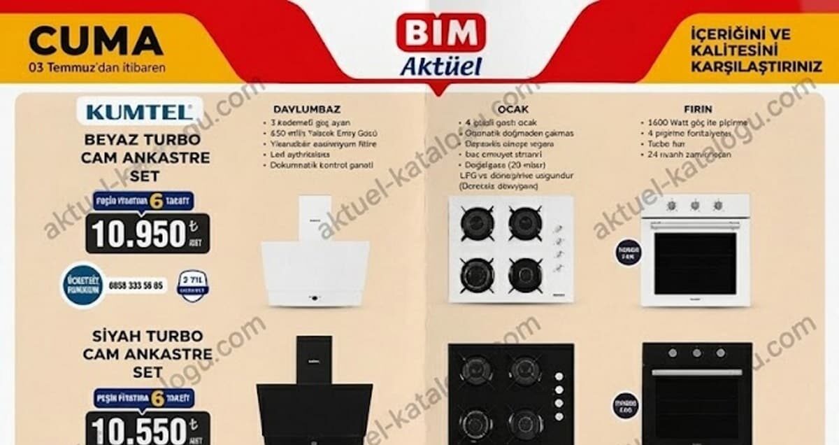 BİM 3 TEMMUZ 2026 AKTÜEL ÜRÜNLER KATALOĞU
